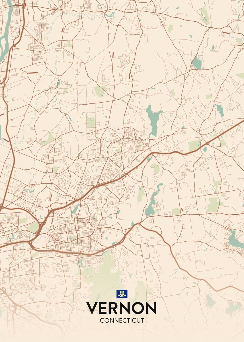 'Vernon CT' Poster, picture, metal print, paint by IMR Designs | Displate