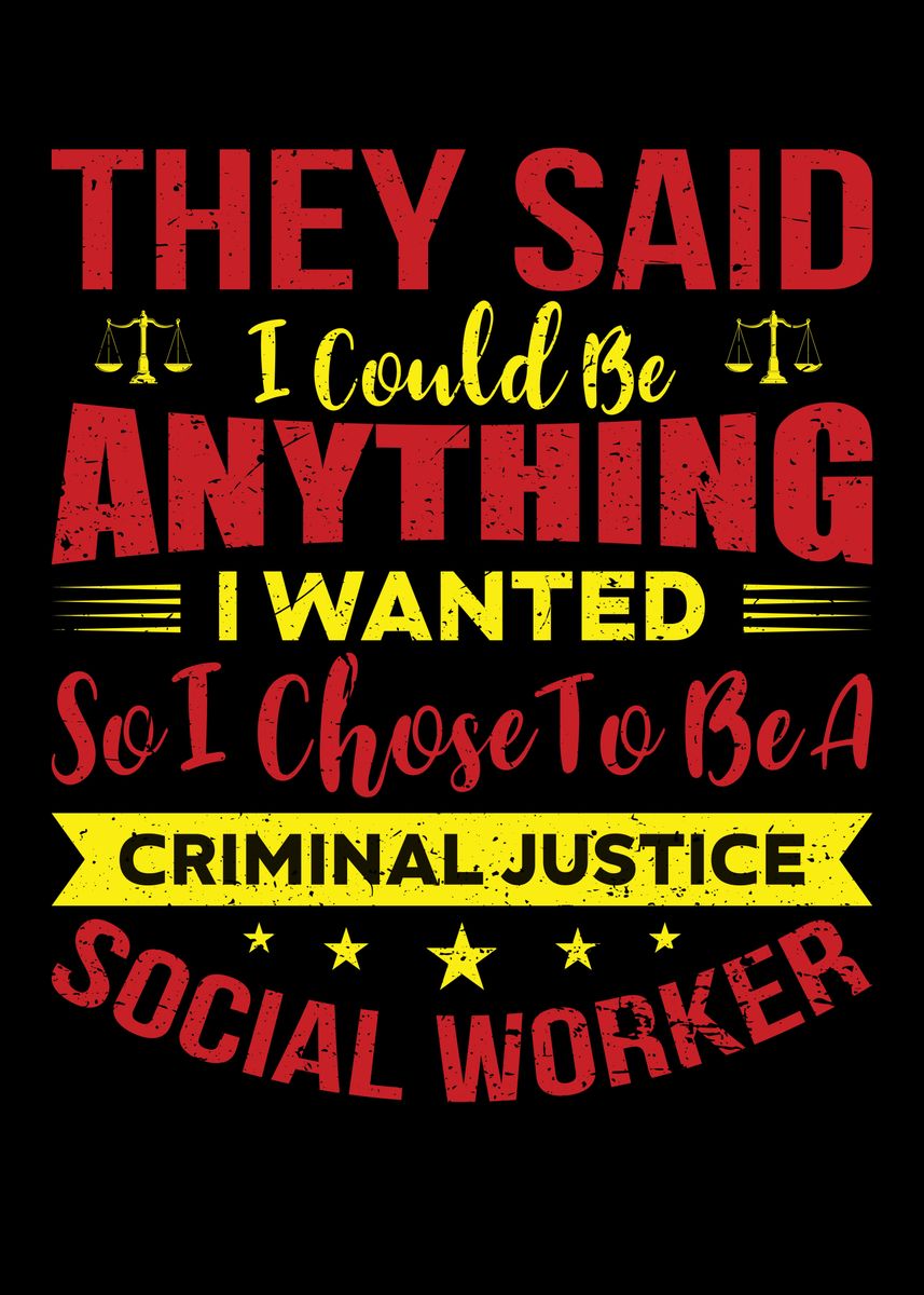 'Criminal Justice Worker' Poster by Lukes Pixel Studio | Displate