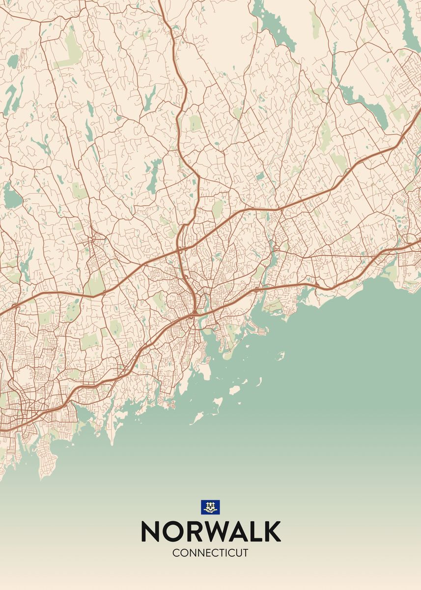 'Norwalk CT' Poster by IMR Designs | Displate