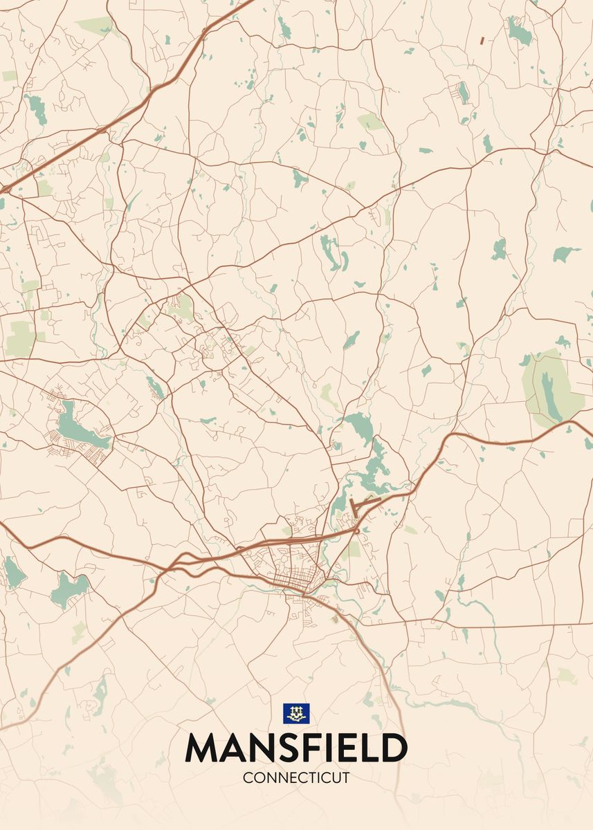 'Mansfield CT' Poster, picture, metal print, paint by IMR Designs ...