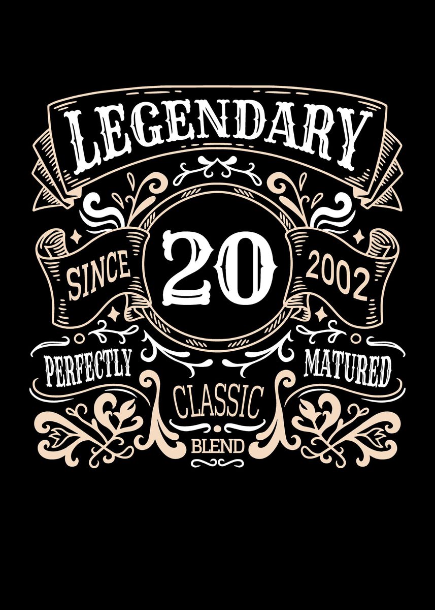 '20 Years Old Legendary' Poster by to42 | Displate