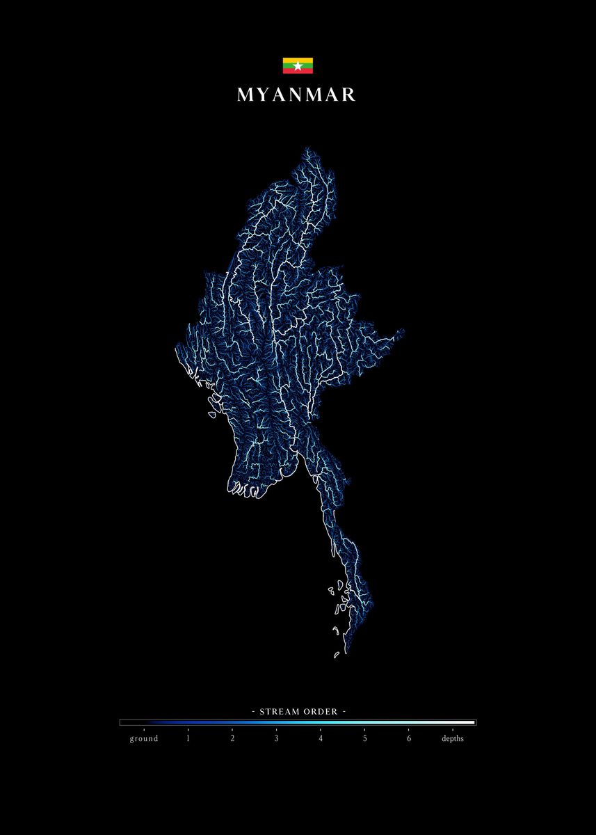 'Myanmar' Poster, picture, metal print, paint by Raphael | Displate