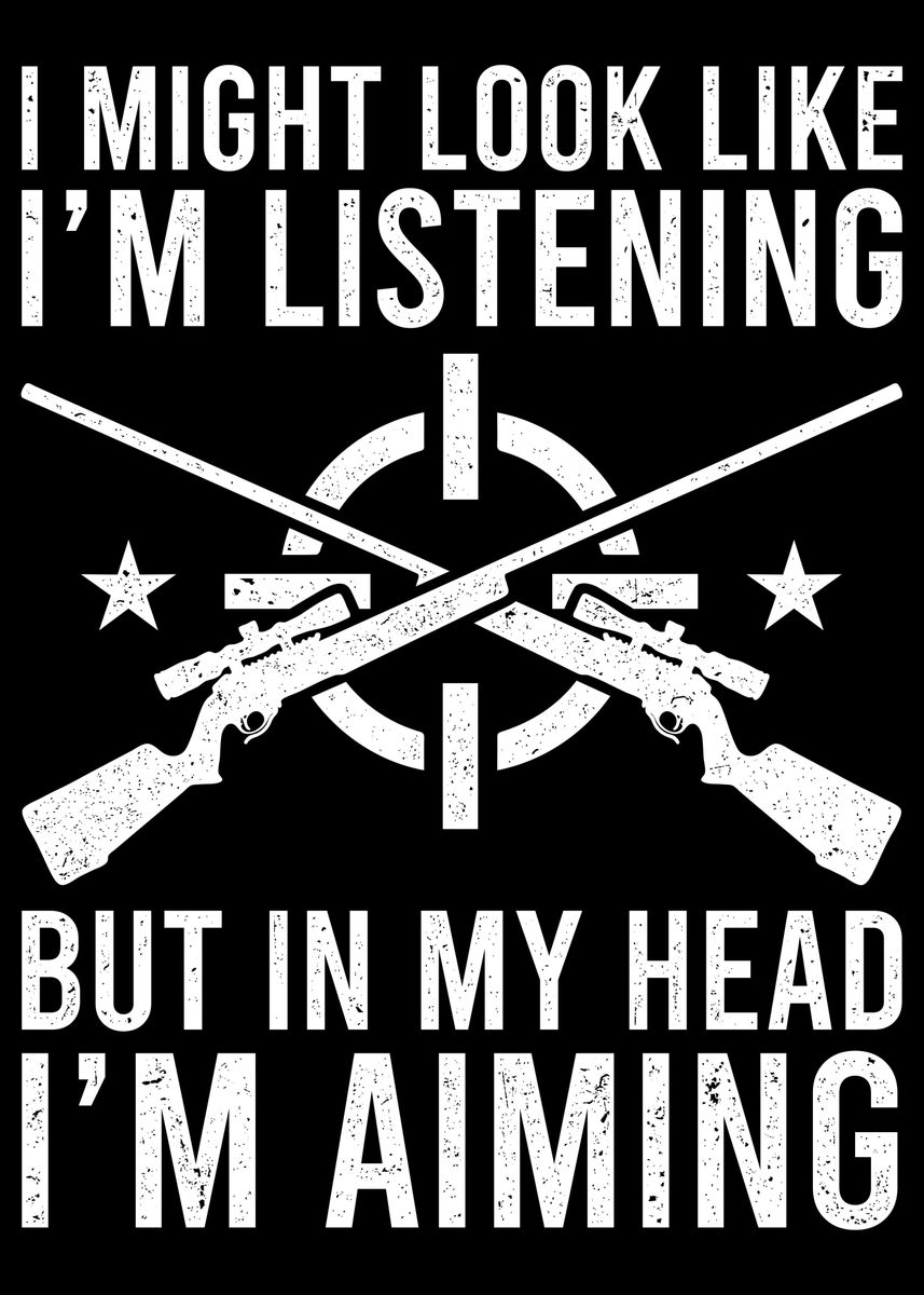 'Funny Hunting Hunter' Poster, picture, metal print, paint by ...