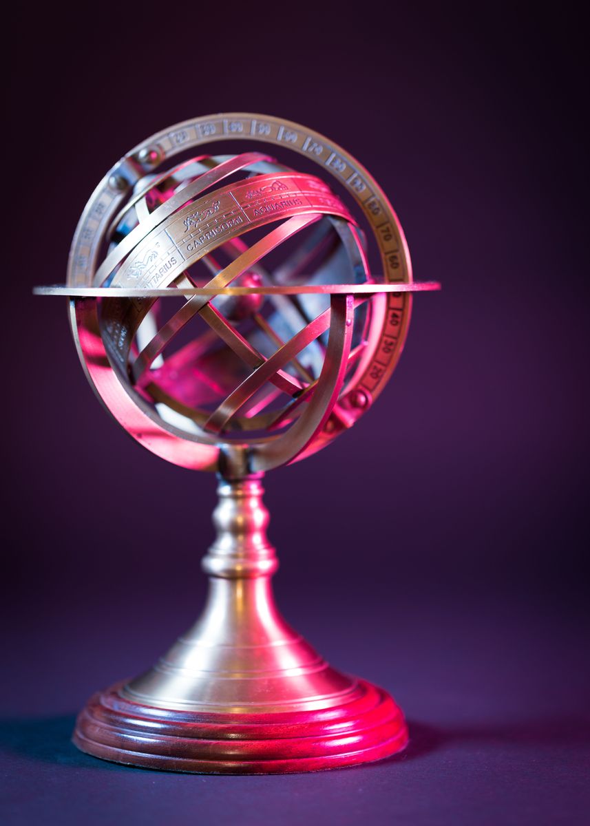 'Armillary Sphere Zodiac' Poster, picture, metal print, paint by ...