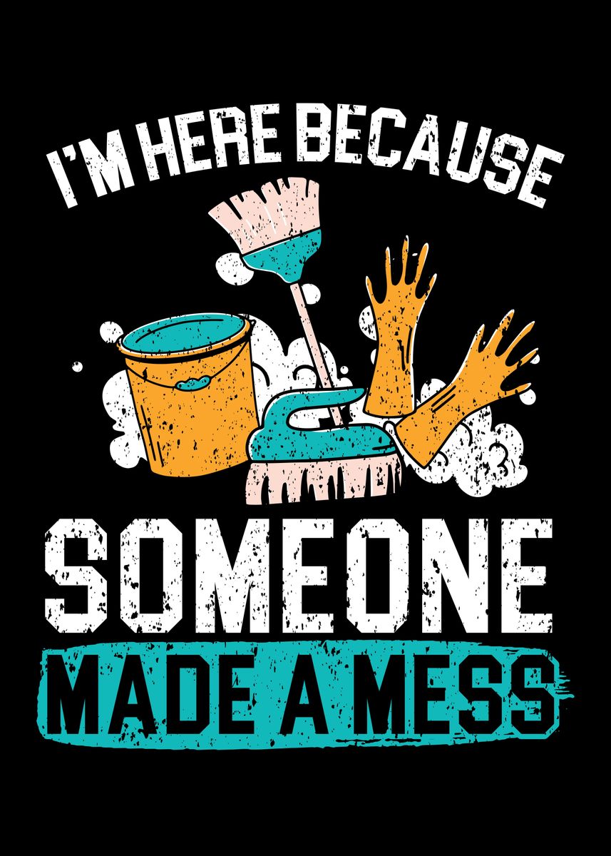 'Janitor School Custodian' Poster, picture, metal print, paint by NAO ...