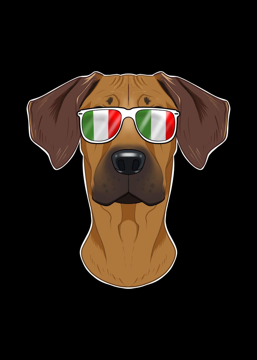 'Rhodesian Ridgeback Italy' Poster, picture, metal print, paint by ...