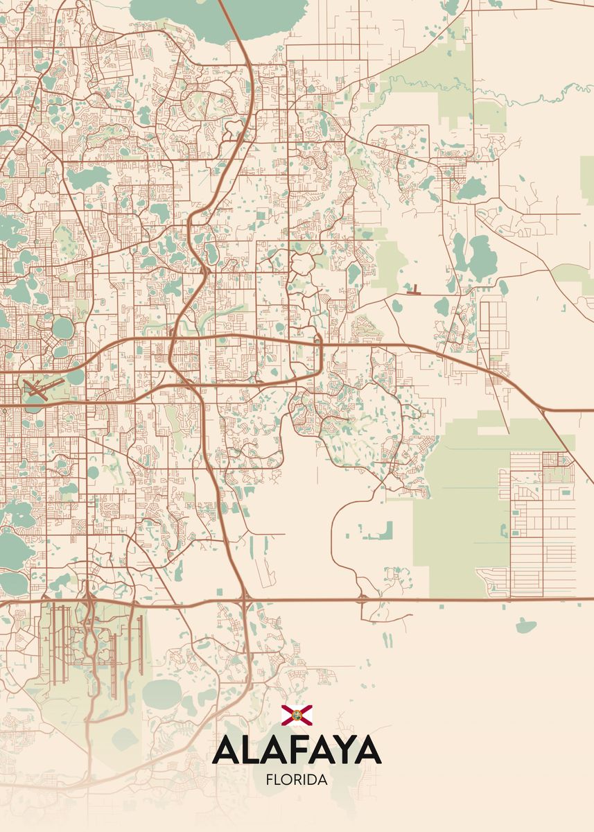 'Alafaya FL' Poster, picture, metal print, paint by IMR Designs | Displate