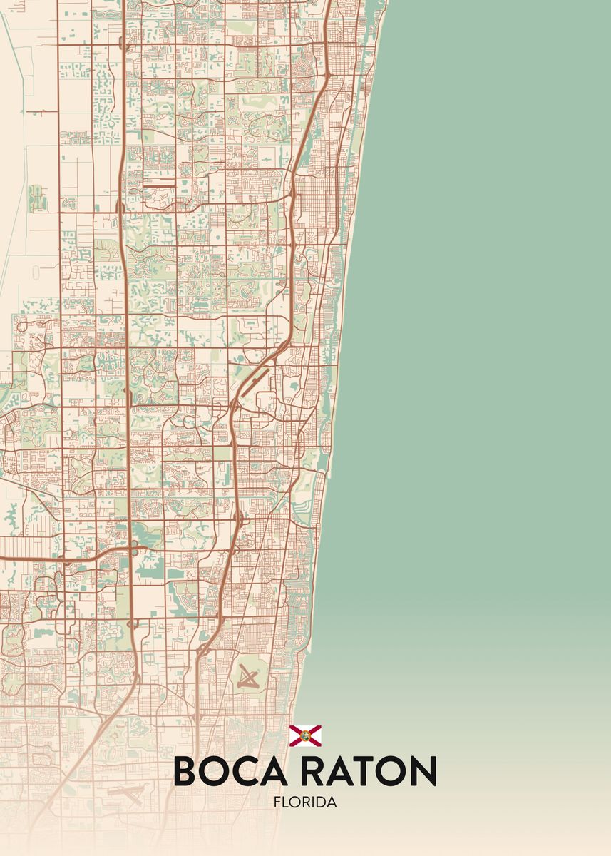 'Boca Raton FL' Poster, picture, metal print, paint by IMR Designs ...