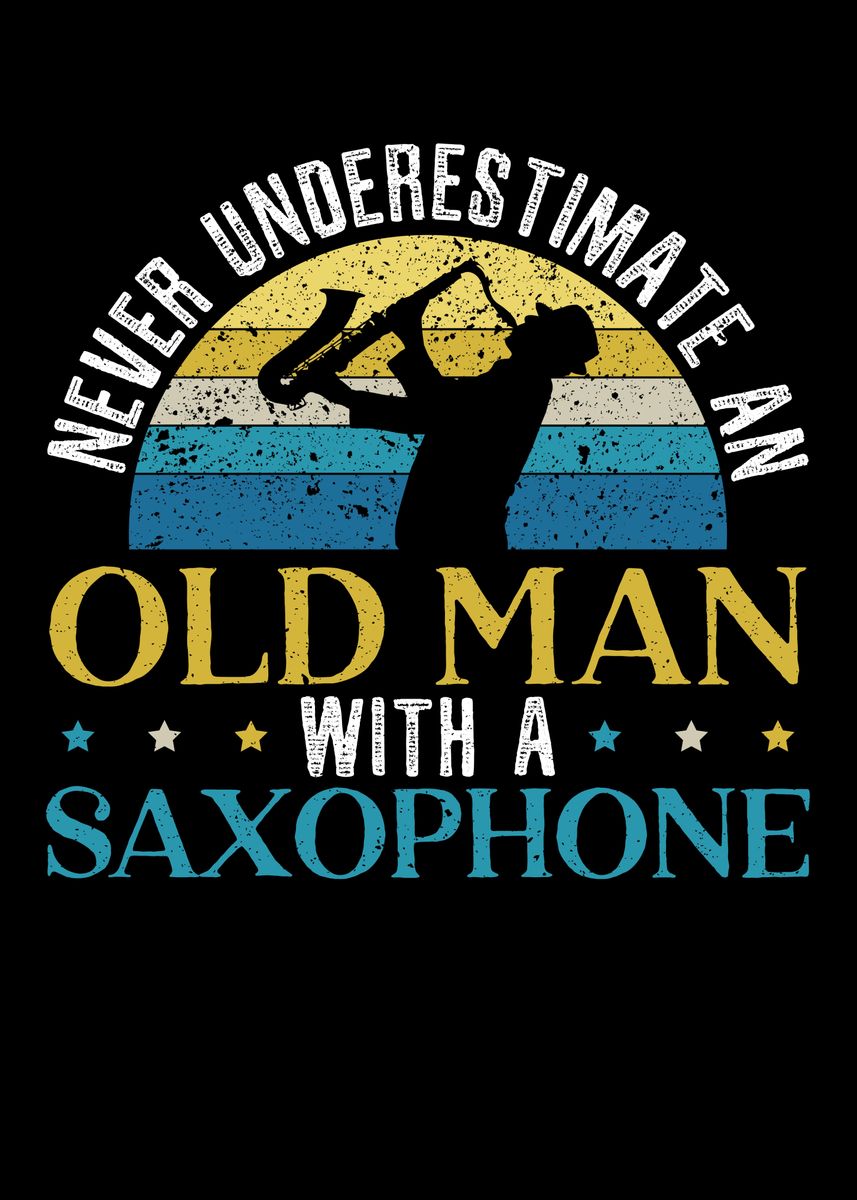 'Saxophone Player' Poster, picture, metal print, paint by NAO | Displate