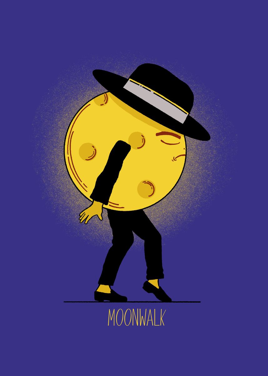 'moonwalk' Poster by nofa aji zatmiko | Displate