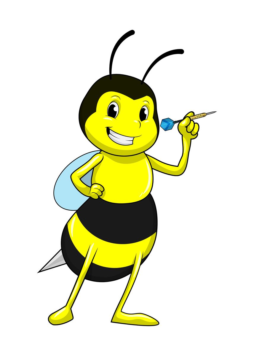 'Bee Darts Dart' Poster, picture, metal print, paint by Markus Schnabel ...