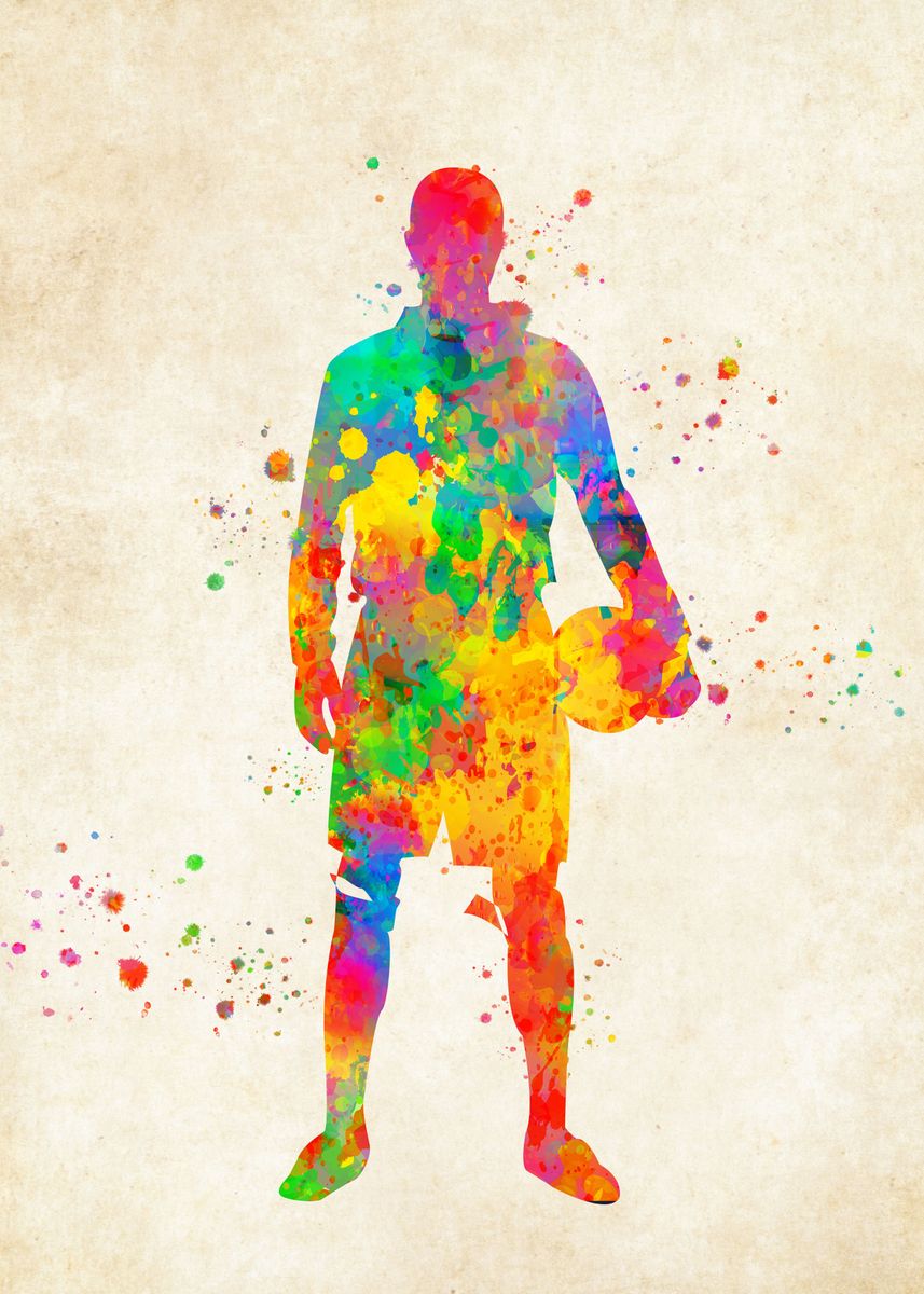 'Football player watercolor' Poster by Ollie Reid | Displate