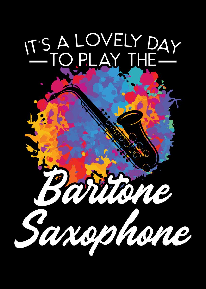'Baritone Saxophone' Poster, picture, metal print, paint by NAO | Displate