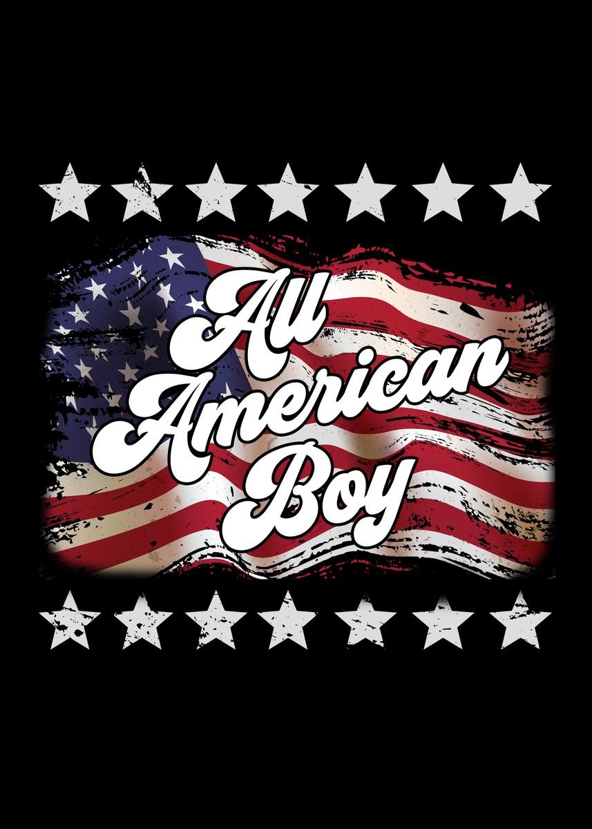 'All american boy' Poster, picture, metal print, paint by Evan ...