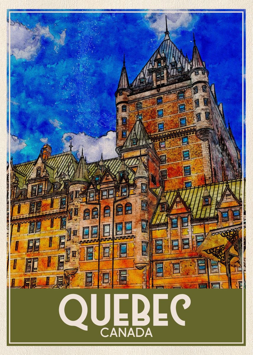'Travel Art Quebec Canada' Poster, picture, metal print, paint by FAA ...