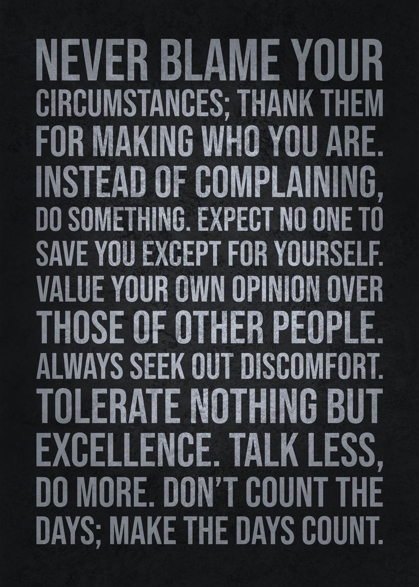 'Inspirational Words' Poster by CHAN | Displate