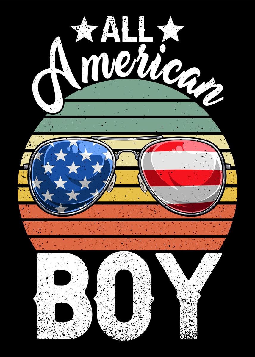 'All american boy' Poster, picture, metal print, paint by Evan ...