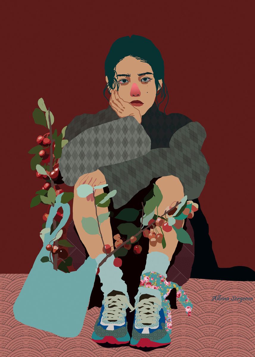 'IU' Poster, picture, metal print, paint by Albina Sergeeva | Displate