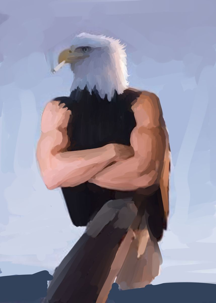 'eagle memes' Poster, picture, metal print, paint by eunoia | Displate