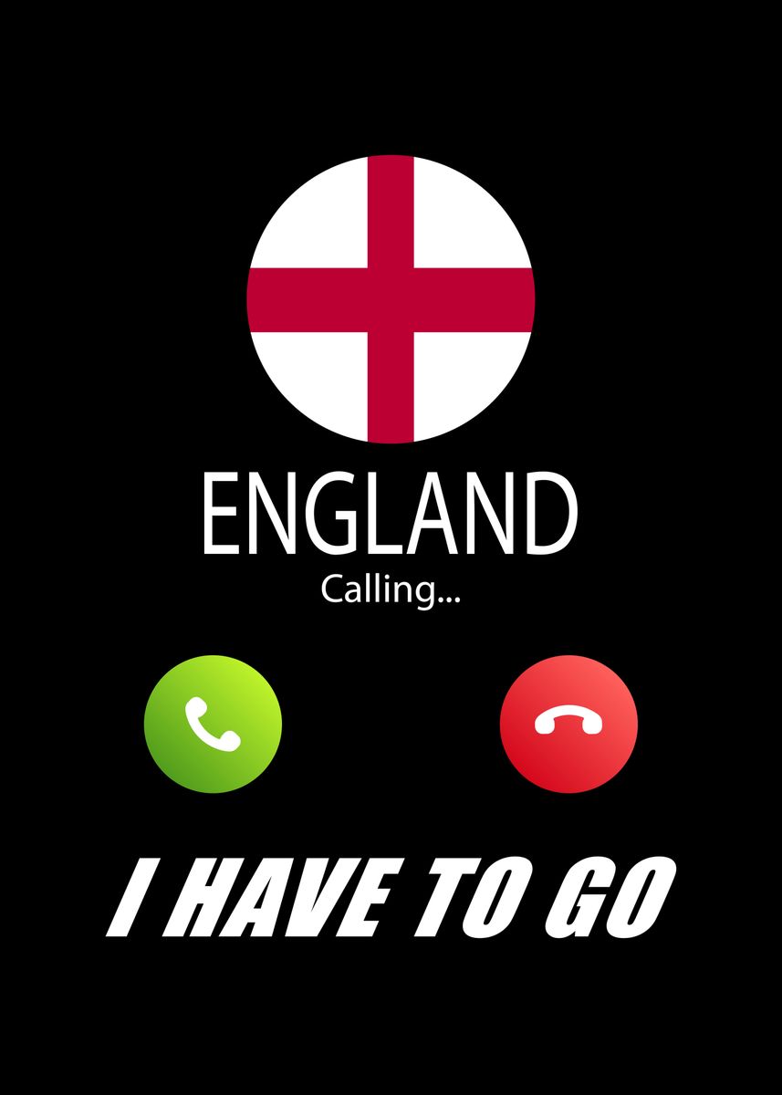 'England is calling Is' Poster, picture, metal print, paint by schmugo ...