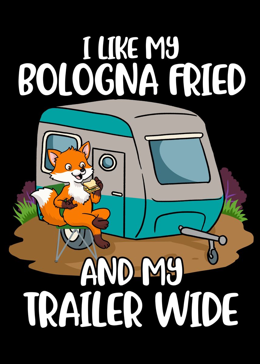 'Bologna Fried Trailer Wide' Poster, picture, metal print, paint by CatRobot | Displate