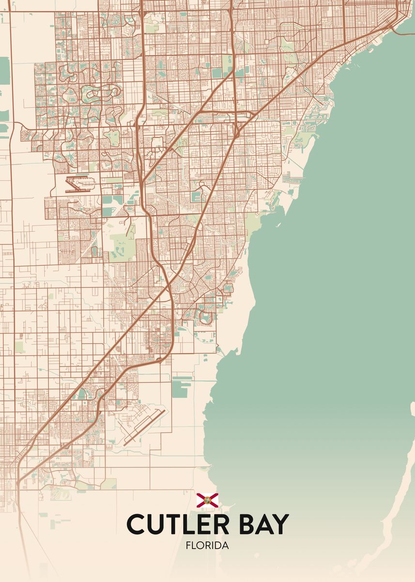 'Cutler Bay FL' Poster, picture, metal print, paint by IMR Designs ...