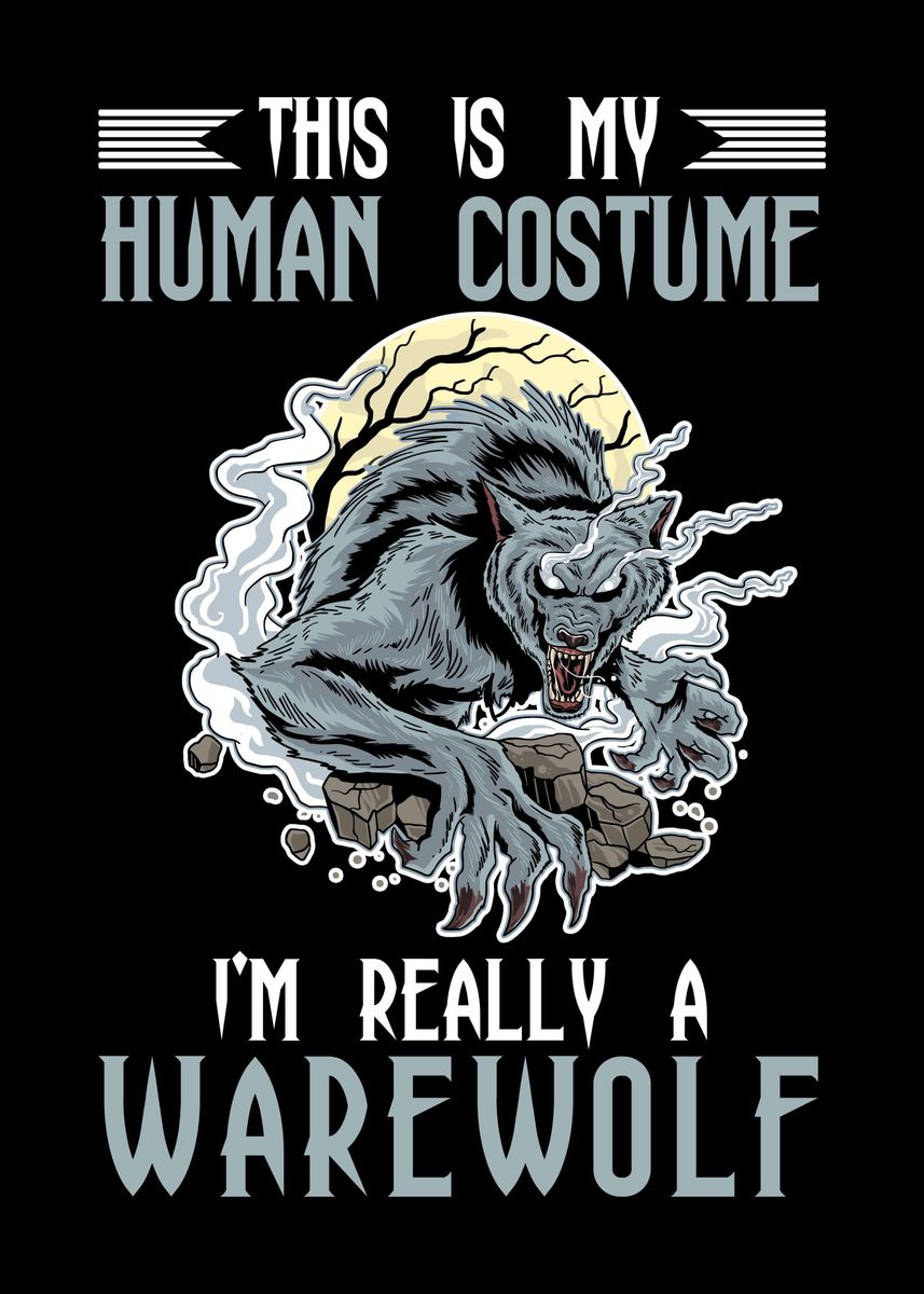 'Werewolf Halloween' Poster by professionaldesigns | Displate