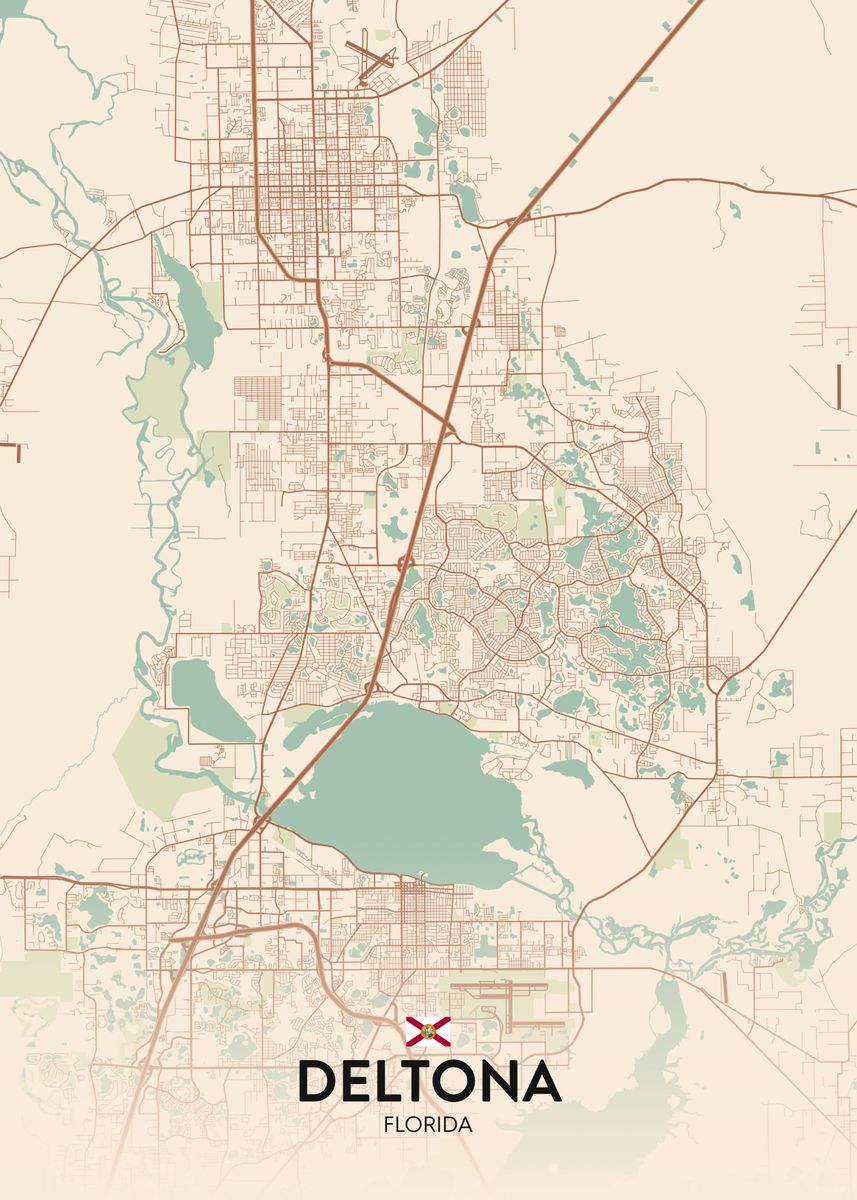 'Deltona FL' Poster, picture, metal print, paint by IMR Designs | Displate