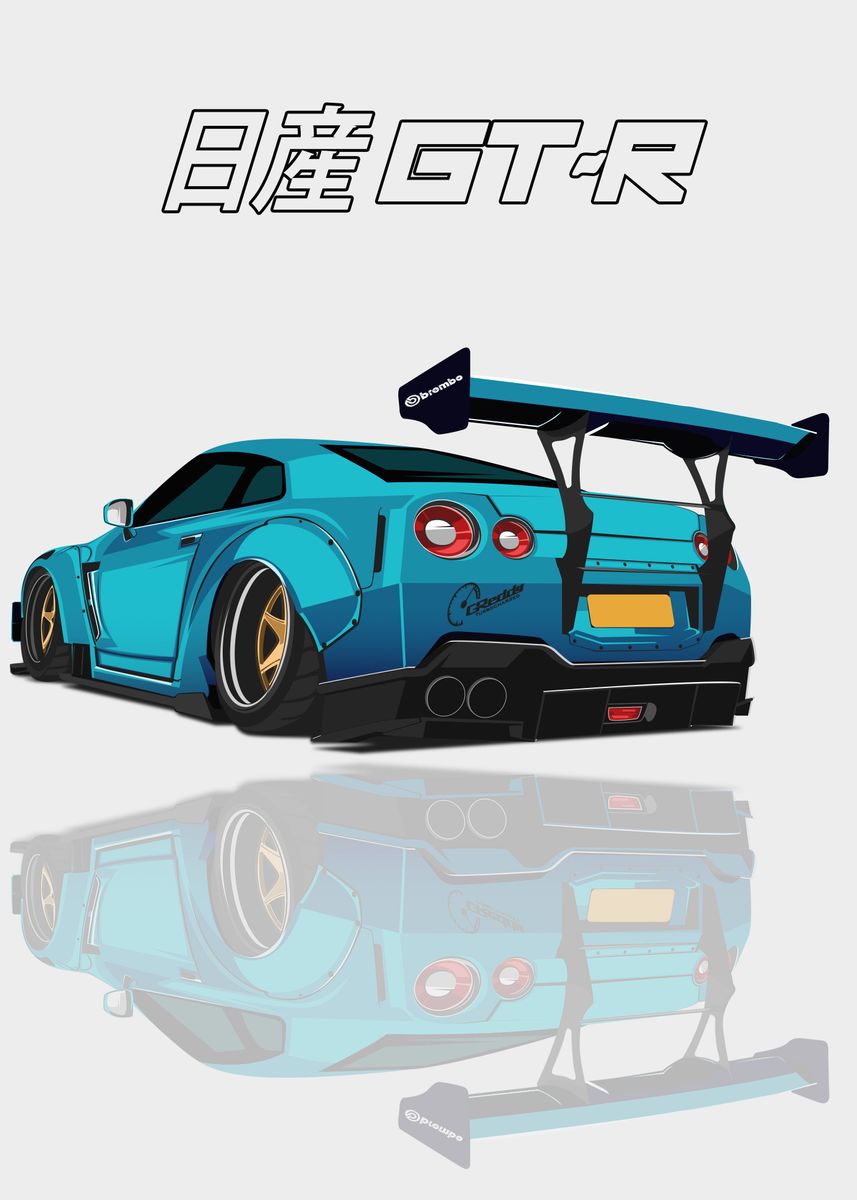 'Nissan GTR' Poster by Mark Andrew Sabas | Displate