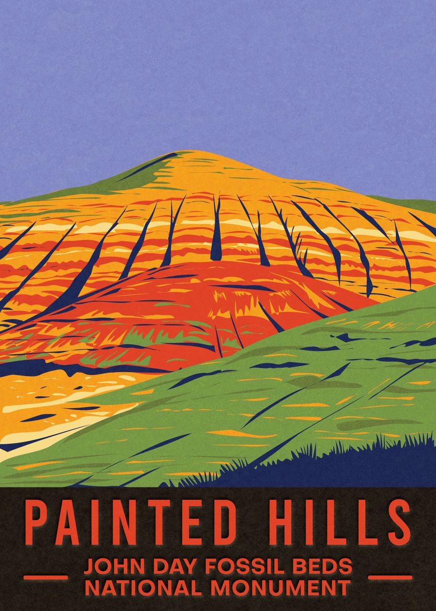 'Painted Hills' Poster by Jordan Holmes | Displate
