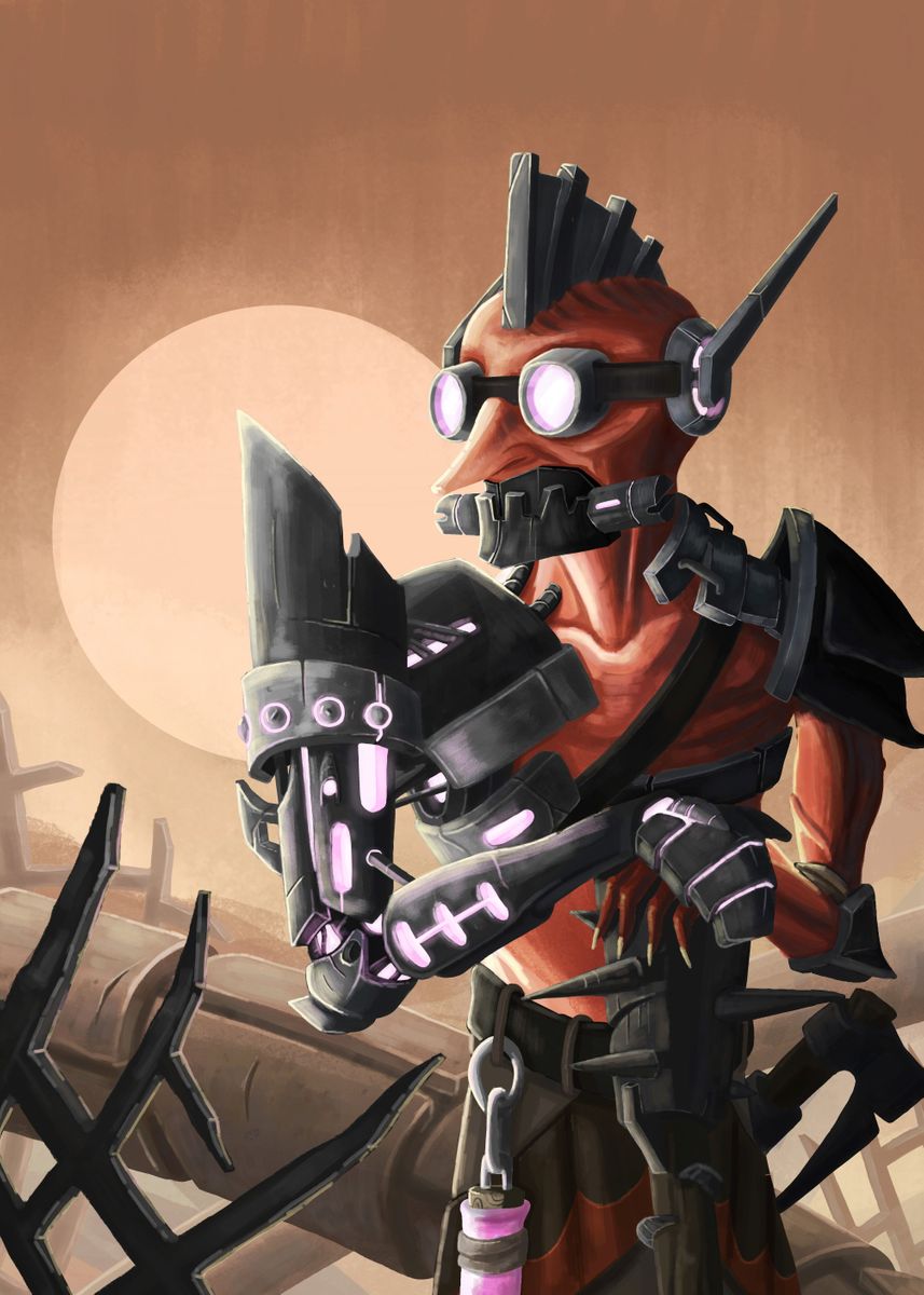 'Cyber Goblin' Poster, picture, metal print, paint by Romain Occhipinti ...