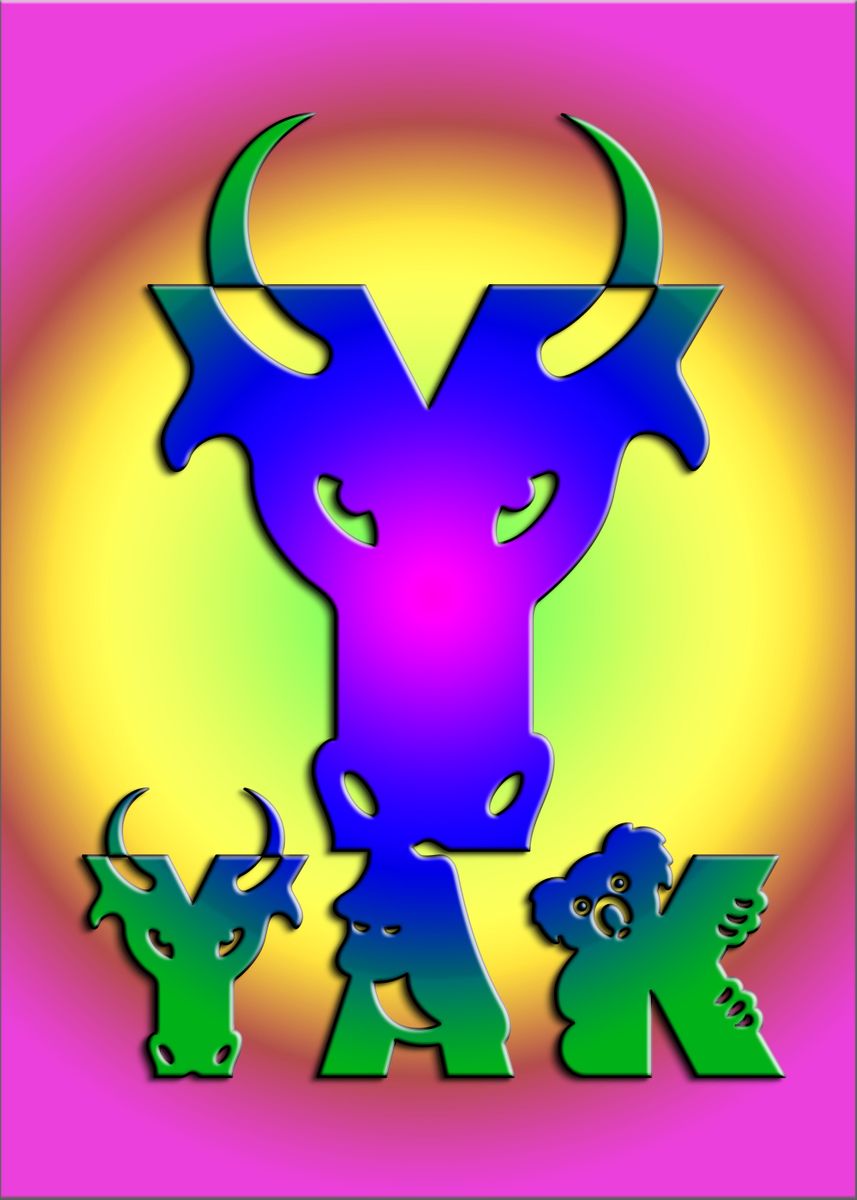 'Y For Yak' Poster, picture, metal print, paint by oOoPhanteraoOo oOo ...