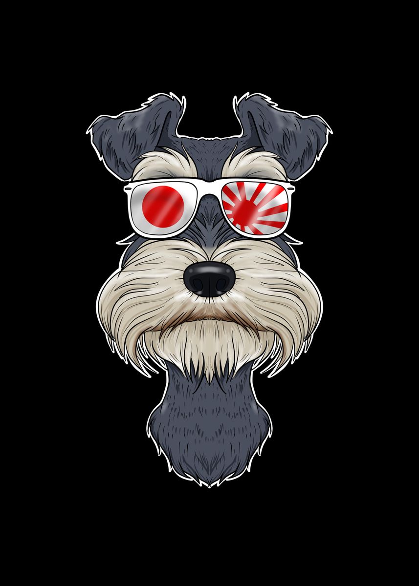 'Miniature Schnauzer Japan' Poster by MaximusDesigns | Displate