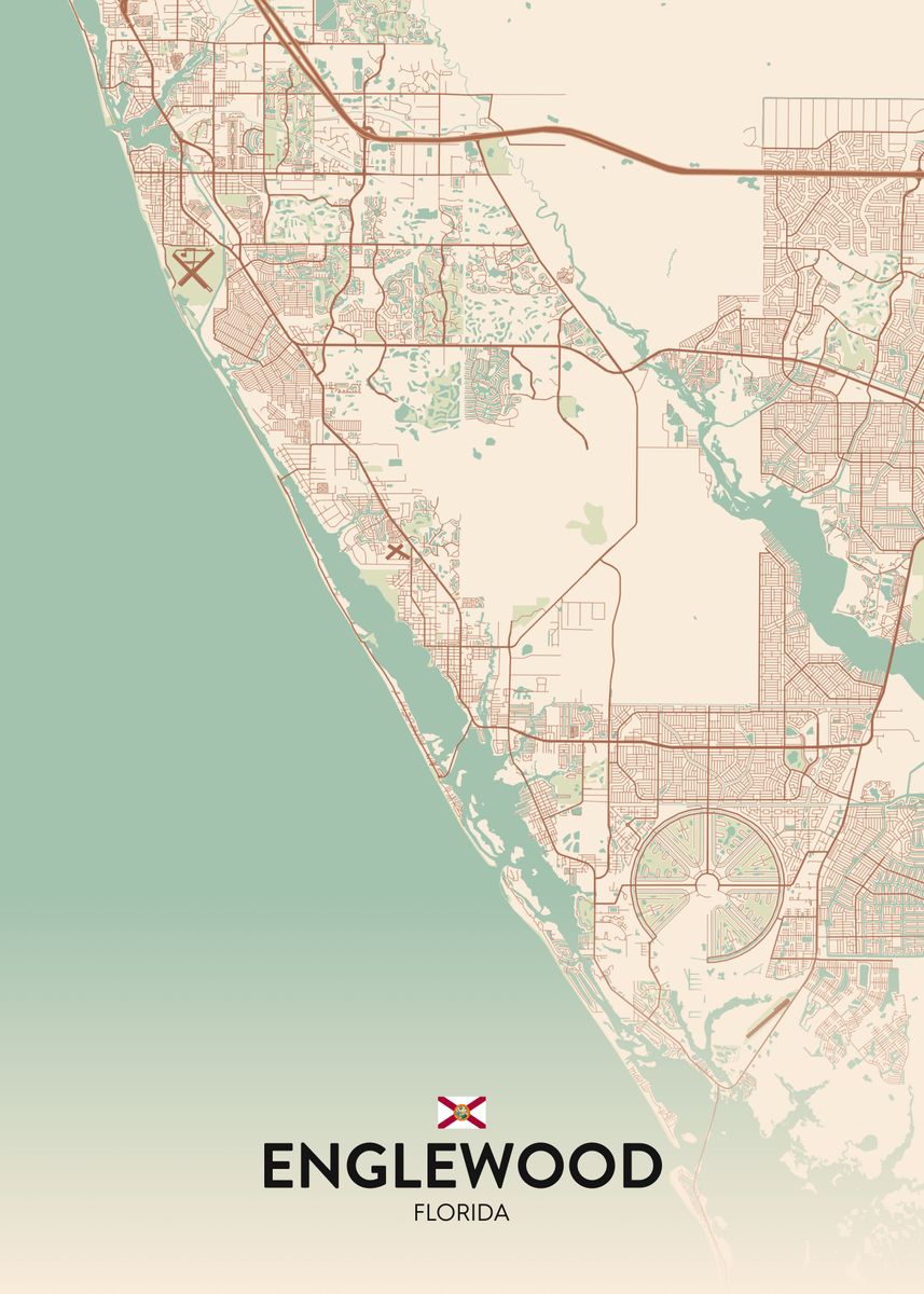 'Englewood FL' Poster by IMR Designs | Displate
