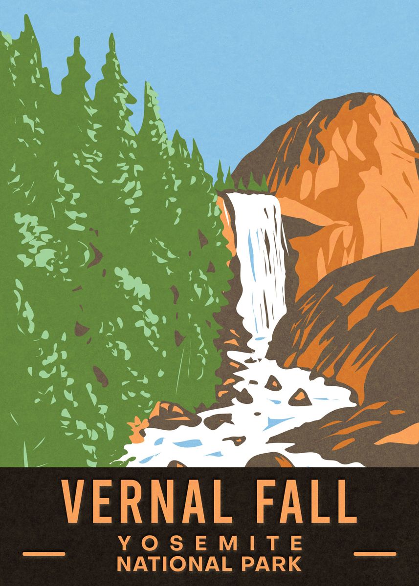 'Vernal Fall' Poster by Jordan Holmes | Displate