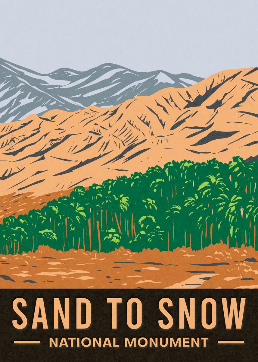 'Sand To Snow Monument' Poster, picture, metal print, paint by Jordan ...