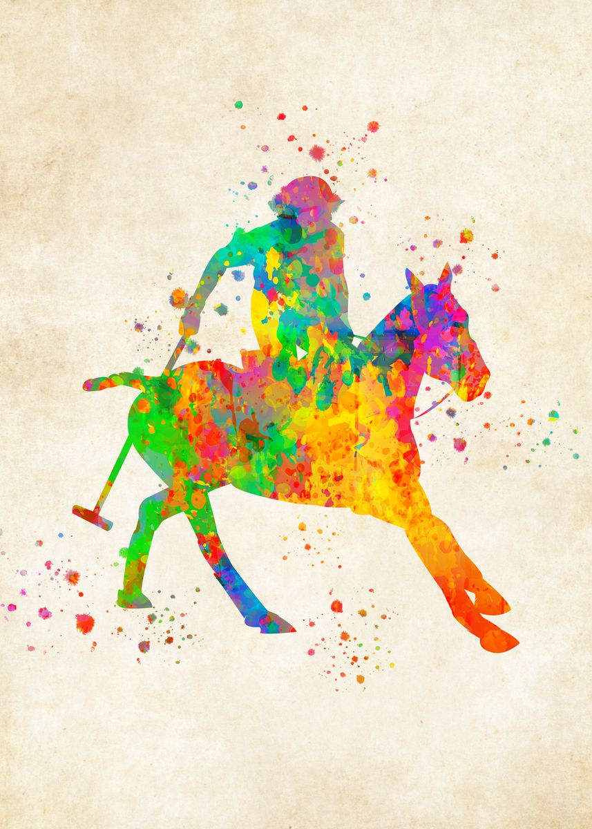 'Horsing Watercolor' Poster, picture, metal print, paint by Ollie Reid ...