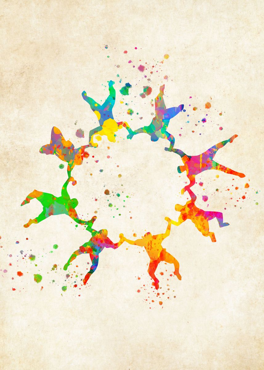 'Skydiver Skydiving ' Poster, picture, metal print, paint by Ollie Reid ...