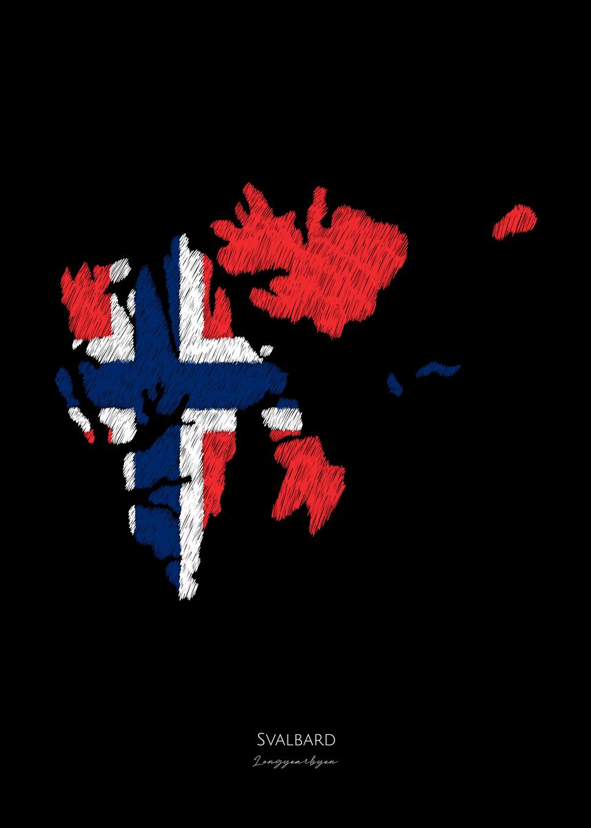 'SVALBARD WORLD CUP LINEART' Poster, picture, metal print, paint by ...