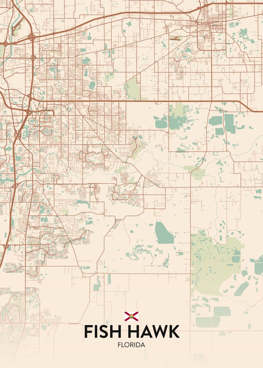 'Fish Hawk FL' Poster, picture, metal print, paint by IMR Designs ...