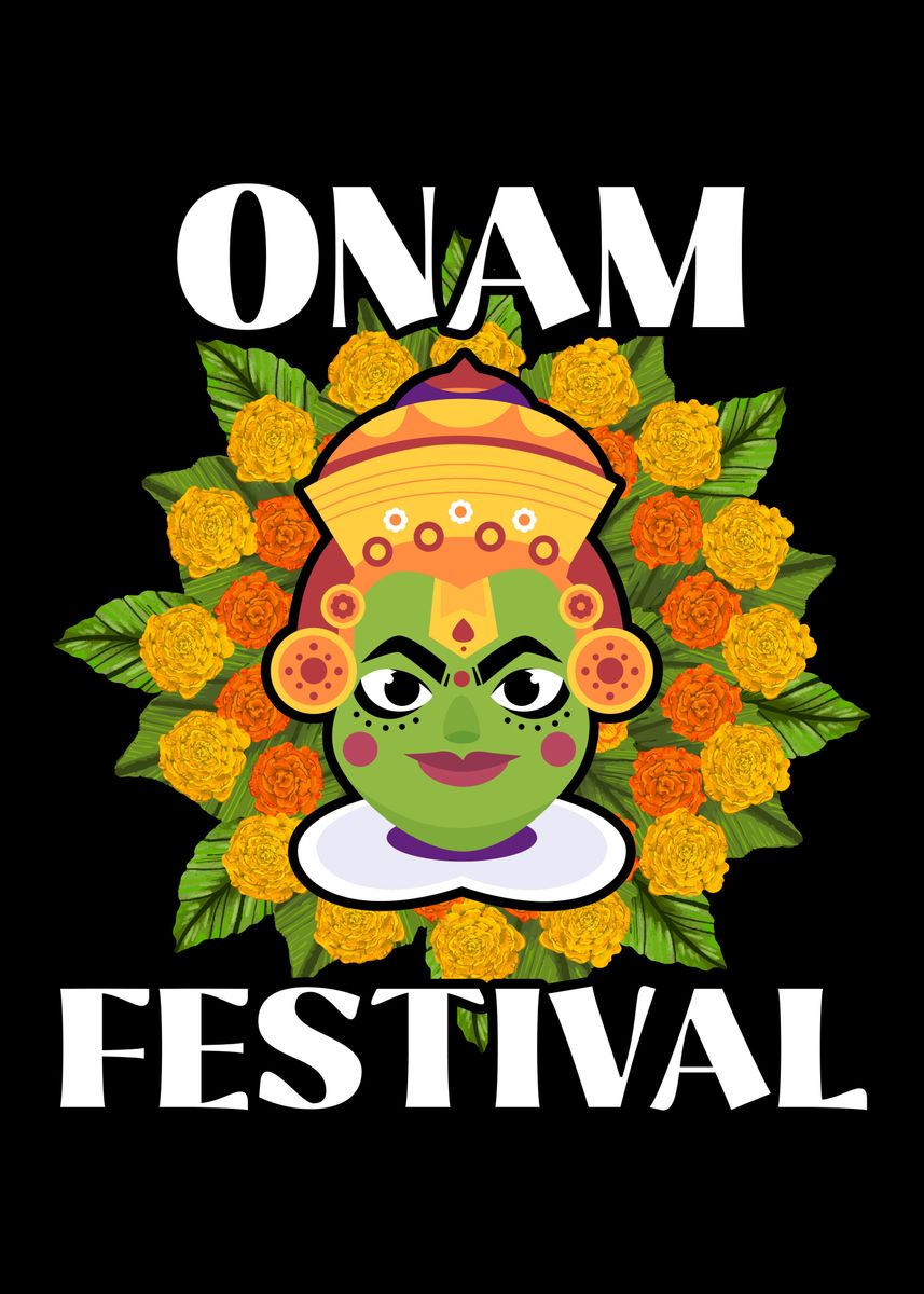 'Onam Festival' Poster, picture, metal print, paint by NAO | Displate