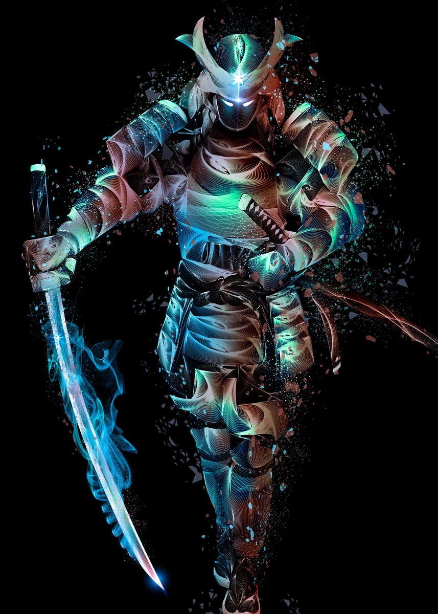 'Samurai Soul' Poster, picture, metal print, paint by Alfonso Navas ...