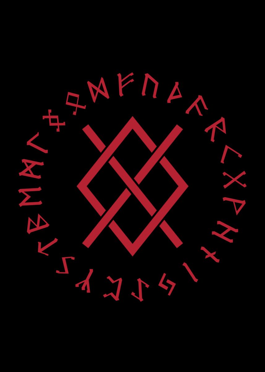 'Odin Gungnir Viking Runes' Poster by Richard Åkers | Displate