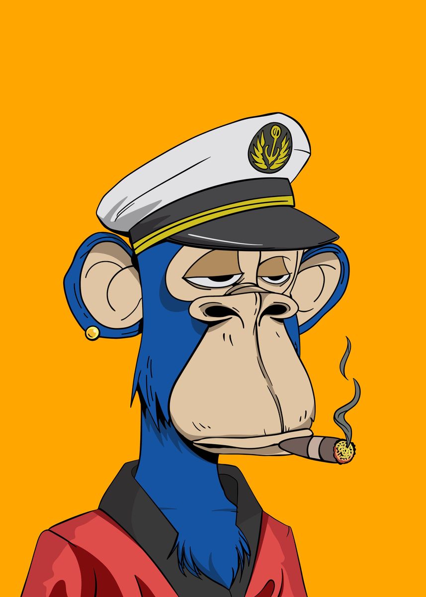 'Bored ape' Poster, picture, metal print, paint by Magic Apes | Displate