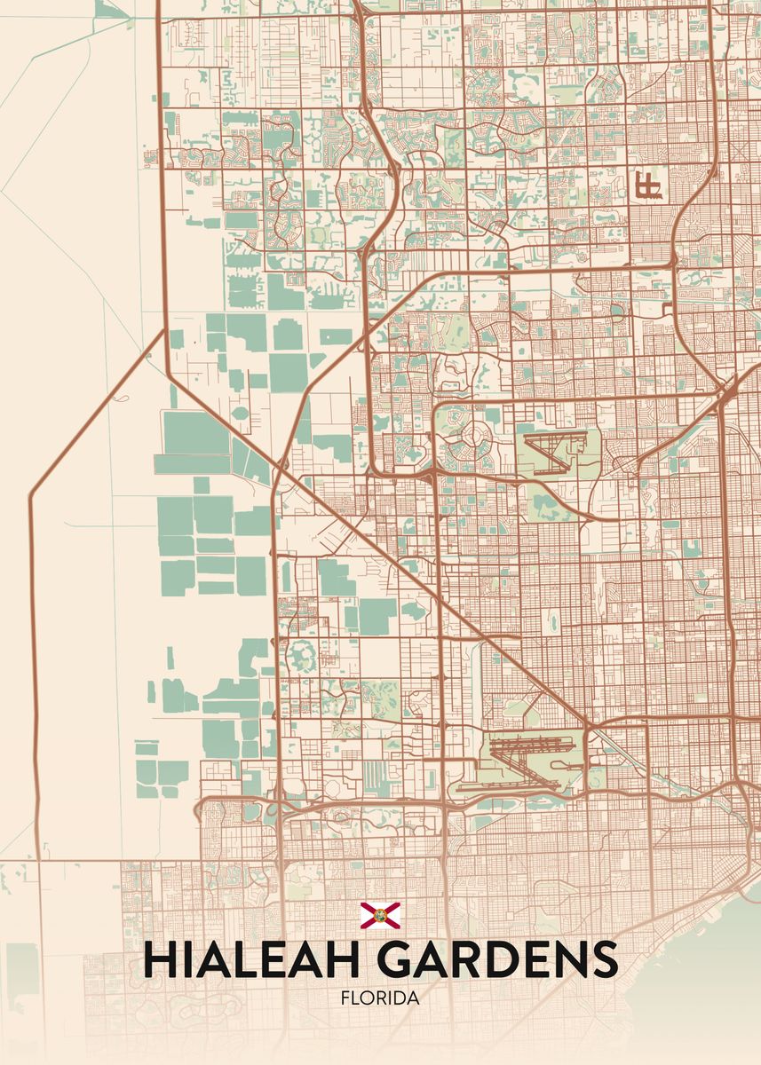 'Hialeah Gardens FL' Poster by IMR Designs | Displate