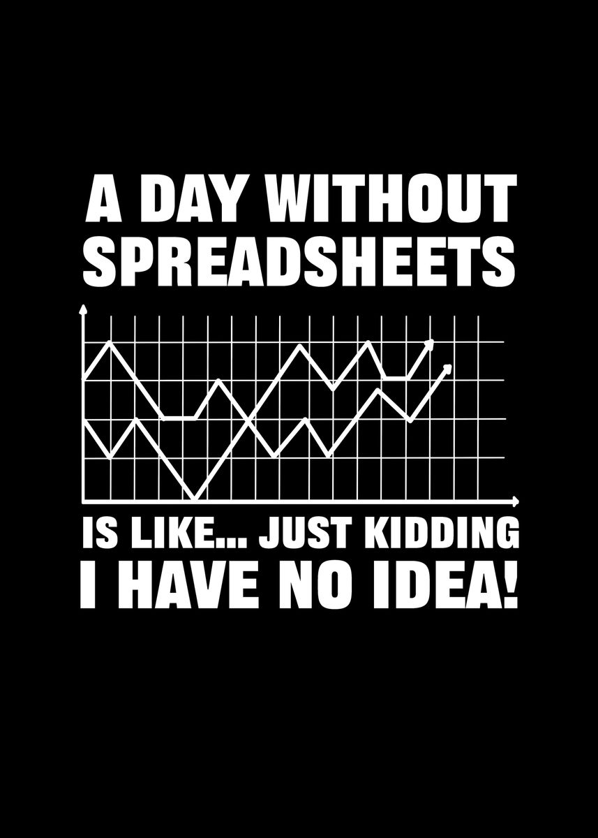 'Spreadsheets And Pivot' Poster, picture, metal print, paint by Fabian ...