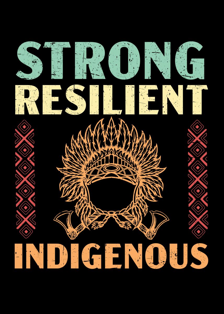 'Native American' Poster, picture, metal print, paint by NAO | Displate