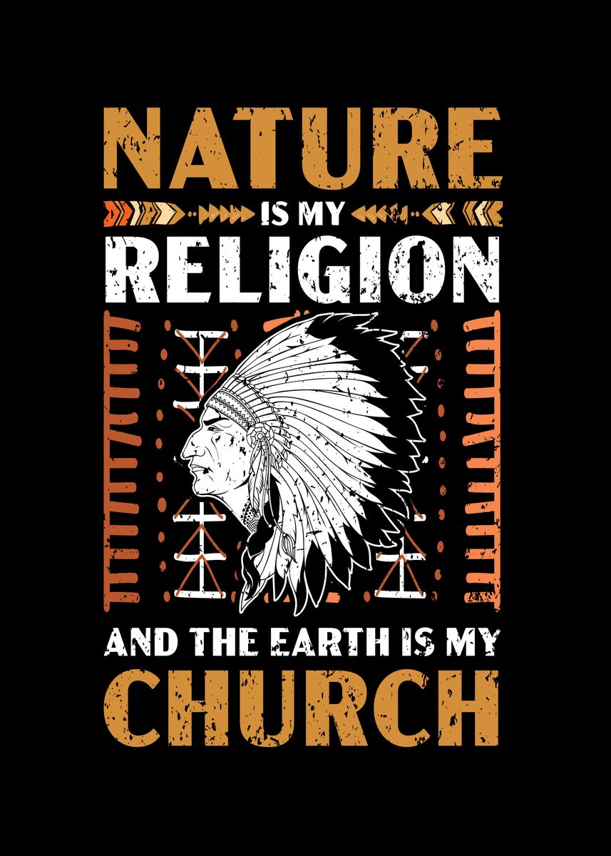 'Native American' Poster, picture, metal print, paint by NAO | Displate