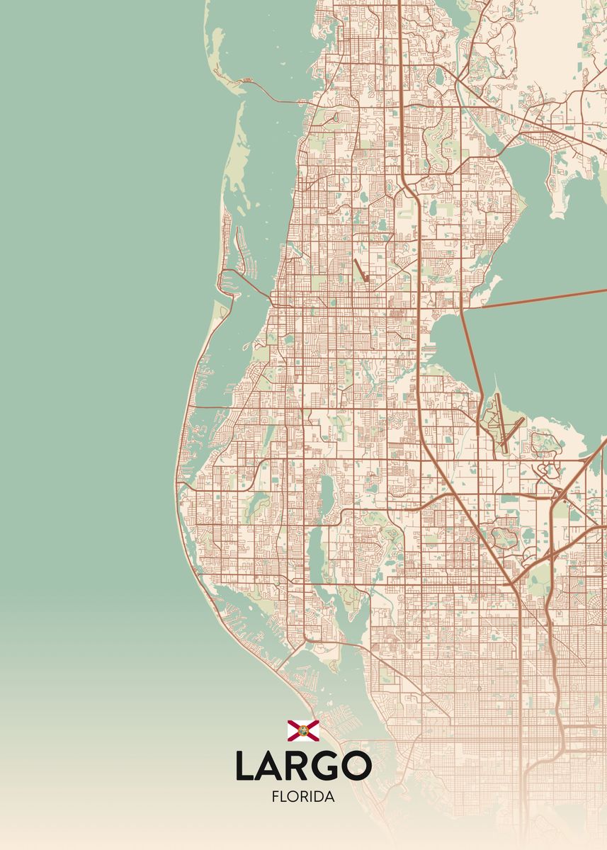 'Largo FL' Poster, picture, metal print, paint by IMR Designs | Displate