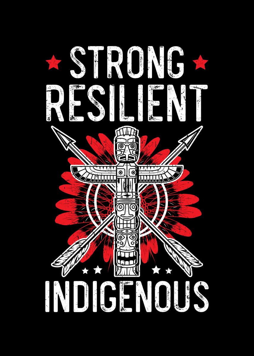 'Native American' Poster, picture, metal print, paint by NAO | Displate